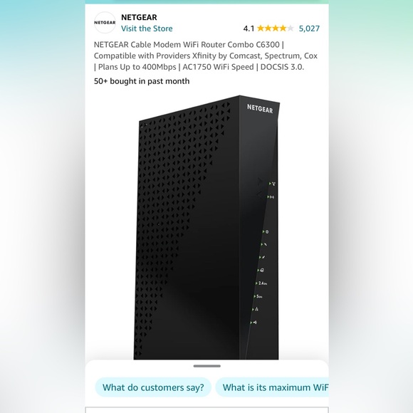 netgear | Networking | Netgear Cable Modem Wifi Router Combo C630 ...